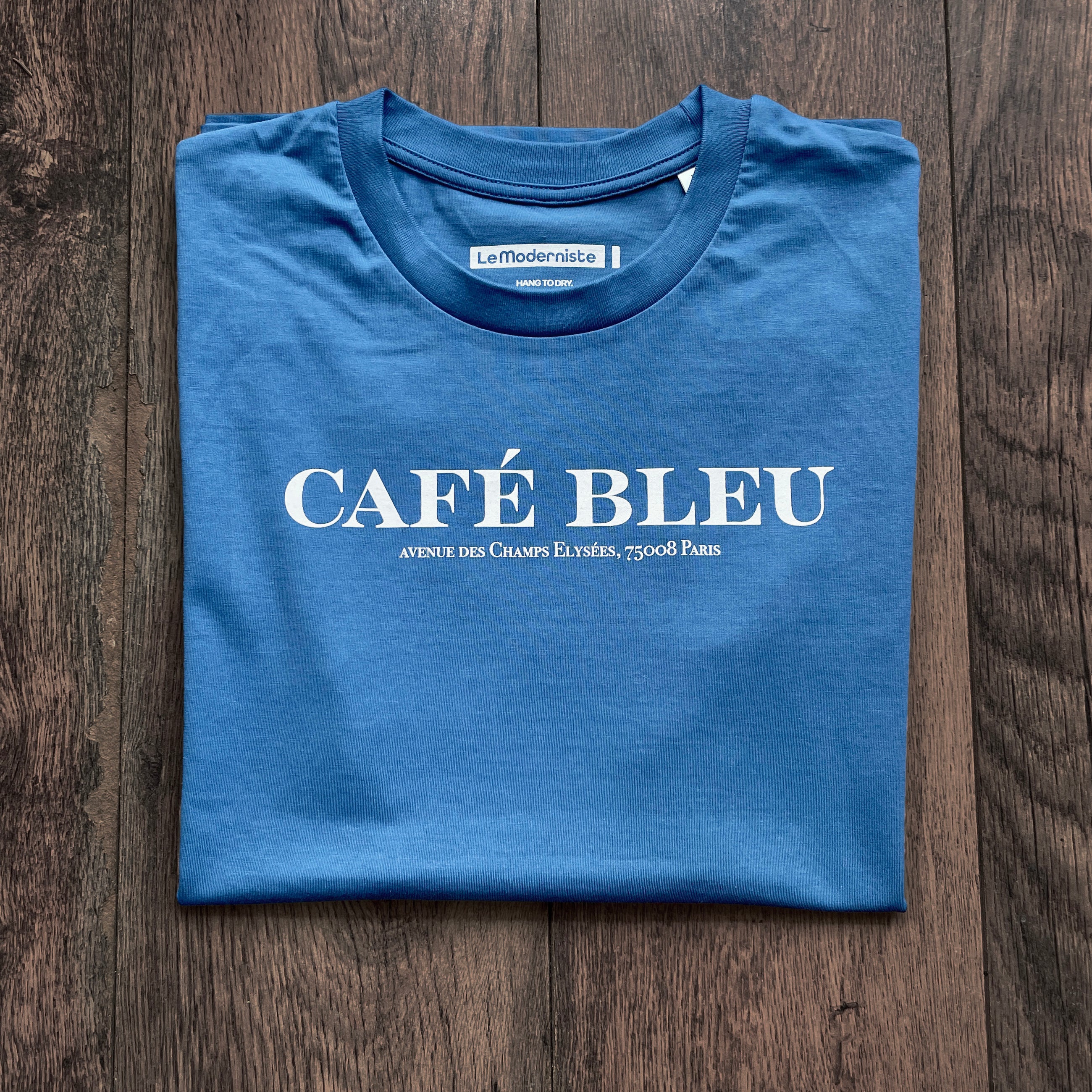 Café Bleu t-shirt | Le Moderniste